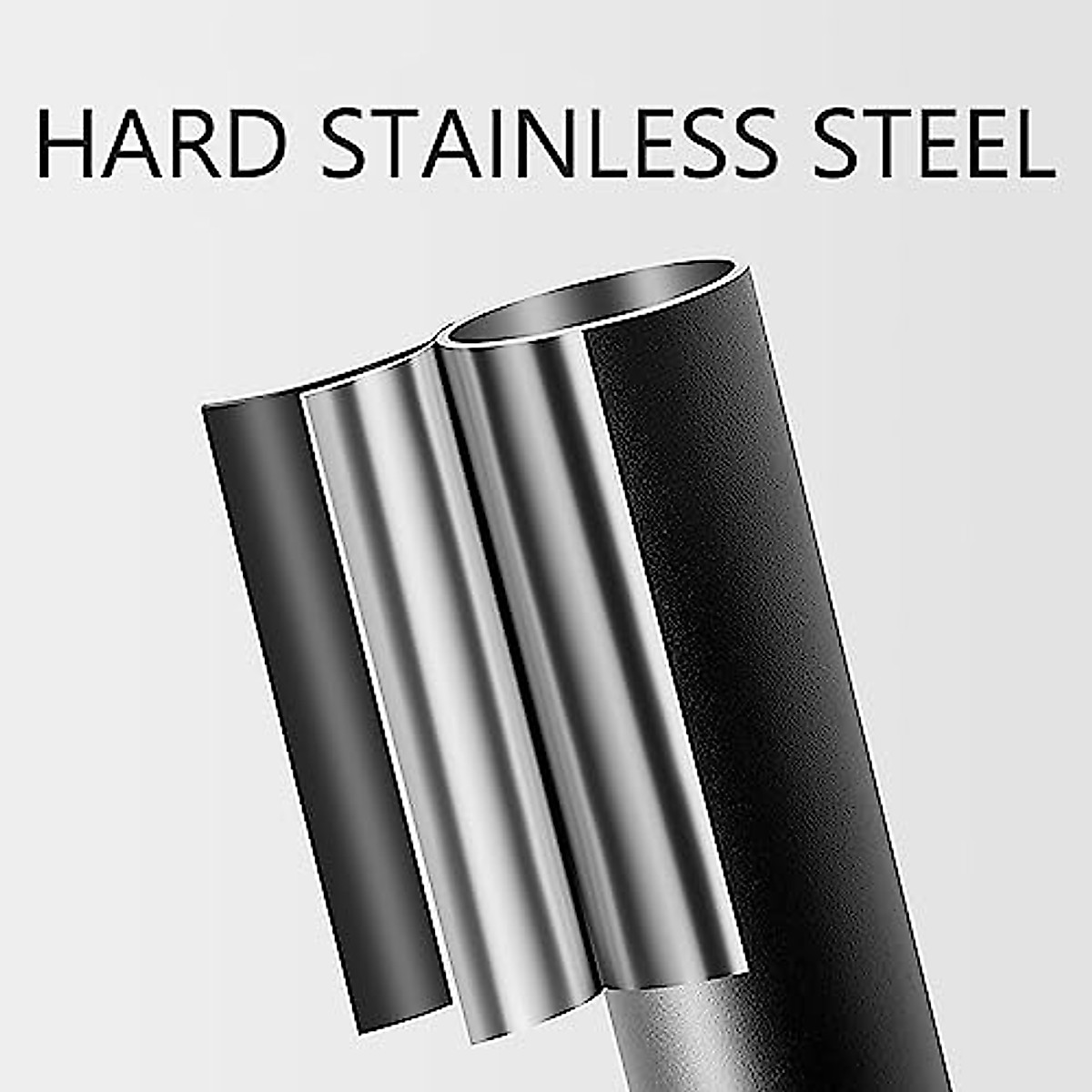 Alipis Free Punching Telescopic Pole Bathroom Shower Curtain Rod Clothes Drying Rod Retractable Clothes Rail Shower Curtain Rods Spring Tension For Closet,Curtain(Black)