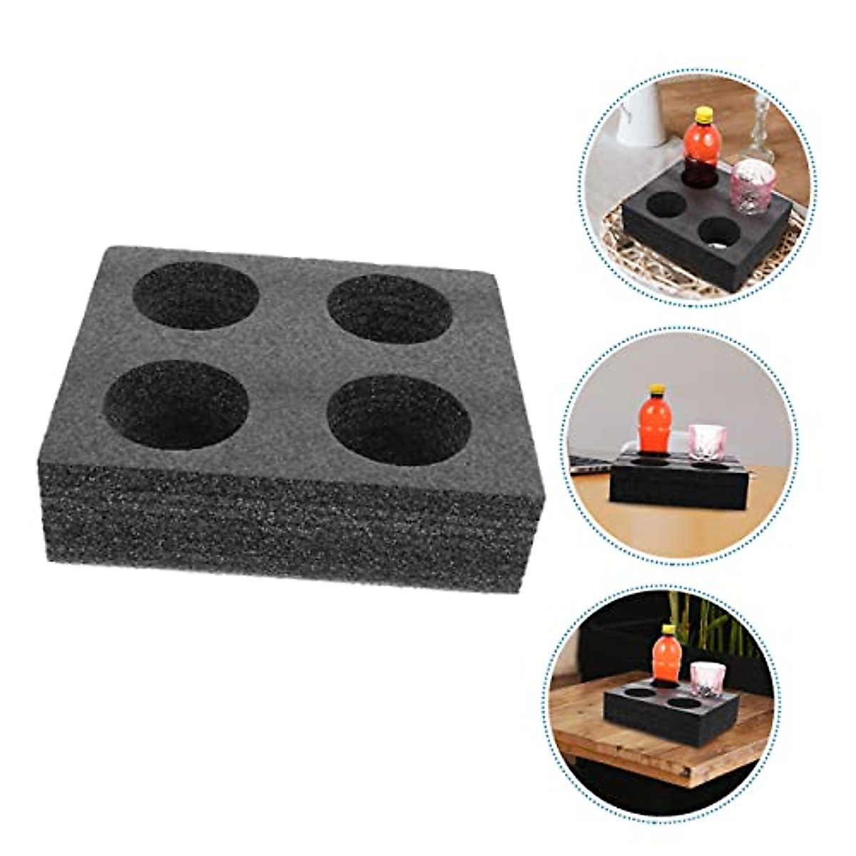 3pcs Knitted Cotton Cup Holder Beverage Takeout Tray Milk Tea Holders Holders Coffee Cup Rack Beverage Packing Rack Outdoor Epe Foam Composite Pearl re-usable