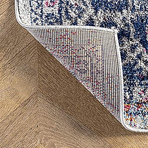 nuLOOM Lilah Medallion Vintage Area Rug, 8' x 10', Blue