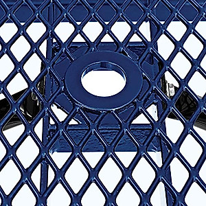 Global Industrial 72" Rectangular Picnic Table, Surface Mount, Blue