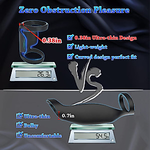 Multi-Wearable Vibrating Cock Ring Penis Tanshunly Adult Male Couples Sex Toys for Men Couple Pleasure, Mini Silicone Rings G spot Stimulator with 9 Vibrations