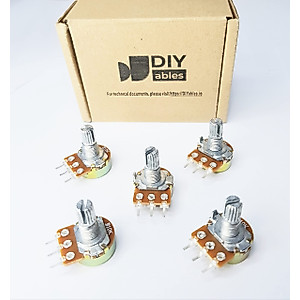DIYables Potentiometer for Arduino, ESP32, ESP8266, Raspberry Pi, 5 Pieces