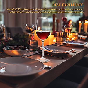 sugarchef Wine Glasses 2 Pieces Long Stem Filled with Crystals Elegant Wine Glasses for Home,Wedding, Parties, Anniversary (Silver)