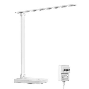 Lepro LED Desk Lamp, Metal Desk Light 9W 550lm, Dimmable Home Office Desktop Lamp Touch Control, 3 Color Modes, 5-Level Dimmer, Eye Caring Task Lamp for Study, Reading, Crafting, Sewing, Computer Work