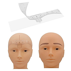 HOTWE Eyebrow Ruler Sticker for Microblading - Disposable Adhesive Eyebrow Measurement Stencil for Tattooing - brow Makeup Tools (50Pcs of Pack)