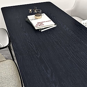 Wallercity Navy Blue Wood Grain Contact Paper for Countertops Peel and Stick Wood Look Wallpaper Thick Self Adhesive Contact Paper for Counter Top Vinyl Waterproof Wall Papper for Cabinets 24''x118''