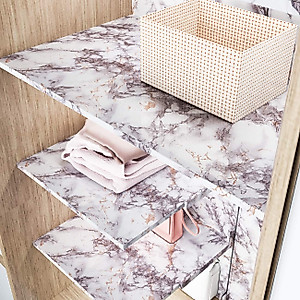 YENHOME Marble Wall Paper 200x30 inch Grey Brown Marble Contact Paper Self Adhesive Granite Peel and Stick Countertops Removable Wallpaper Waterproof Countertop Contact Paper for Kitchen Cabinets