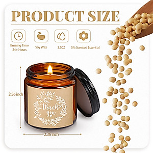 Coume 10 Pcs Thank You Candles Christmas Soy Wax Scented Glass Jar Candles 3.5 oz Baby Shower Favors for Guests Thank You Gifts for Women Wedding Bridal Shower, 10 Fragrance(Classic Scent)