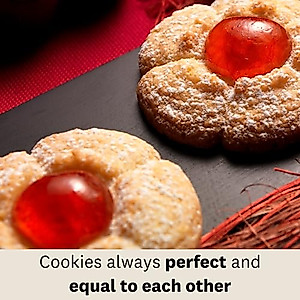 MARCATO Atlas Biscuit Maker Press, Made in Italy, Includes 20 Cookie Disc Shapes, Classic Silver