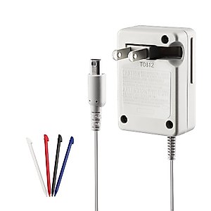 3DS XL Charger Kit, AC Power Adapter Charger and Stylus Pen for Nintendo 3DS XL, Wall Travel Charger Power Cord Charging Cable