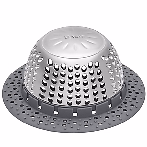 LEKEYE Drain Hair Catcher/Bathtub Drain Cover/Drain Protector for Pop-Up & Regular Drains(Patented Product)