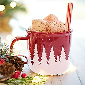 10 Pieces Pine Tree Stencils 14 x 6 inches Reusable Template Large Tree Stencil for Painting Wall Wood Window Furniture Fabric Canvas Home Décor