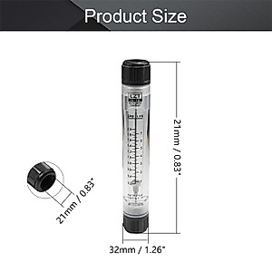 Othmro 0.2-2GPM Organic Glass Panel Type Water Flow Meter LZT-15G 1pcs
