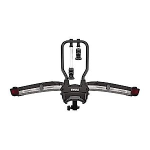 Thule EasyFold XT 2 Hitch Bike Rack - E-Bike Compatible - Fits 2" and 1, 1/4" receivers - Tool-Free Installation - Fully Foldable - Easy Trunk Access - Fully Locking - 130lb Load Capacity