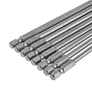 JUN-STORE SENMIAO-TH 8Pcs 150mm Long Magnetic Torx Security Electric Screwdriver Drill Bit Set