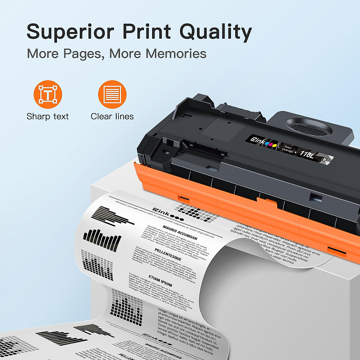 E-Z Ink (TM) Compatible Toner Cartridge Replacement for Samsung 116L MLTD116L D116L MLT D116L to use with SL-M2625D SL-M2675F SL-M2825DW SL-M2835DW SL-M2875FD SL-M2875FW SL-M2885FW (1 Black)