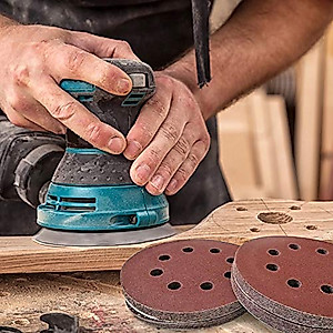 LotFancy Sanding Disc, 5 Inch 8 Hole, 110PCS, 40 60 80 100 120 180 240 320 400 800 1000 Grit Assorted Sand Paper, Hook and Loop Sandpaper Assortment, Random Orbital Sander Pads