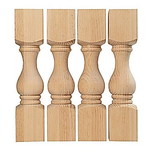CAROLINA LEG CO. Countryside Pine Chunky Bench Legs - Perfect for Farmhouse Coffee Tables - Set of 4 - Made in NC - Dimensions: 3.5" x 16"