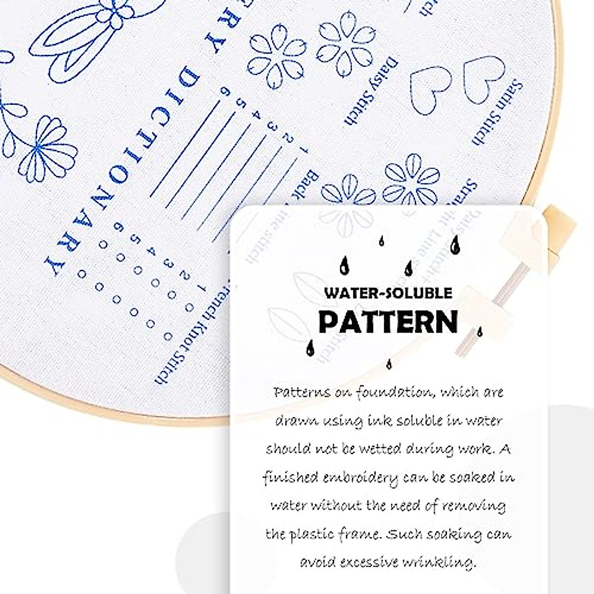 Youteer 3 Sets Embroidery kit for Beginners, Cross Stitch Practice Kits with Pattern and Instructions Hand Stitch for Craft Lover, Beginner