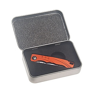 Tungyi Daily Pocket Folding Utility Knife with 10 Replaceable Quick Change Blades, Ultra Compact and Lightweight (Orange)