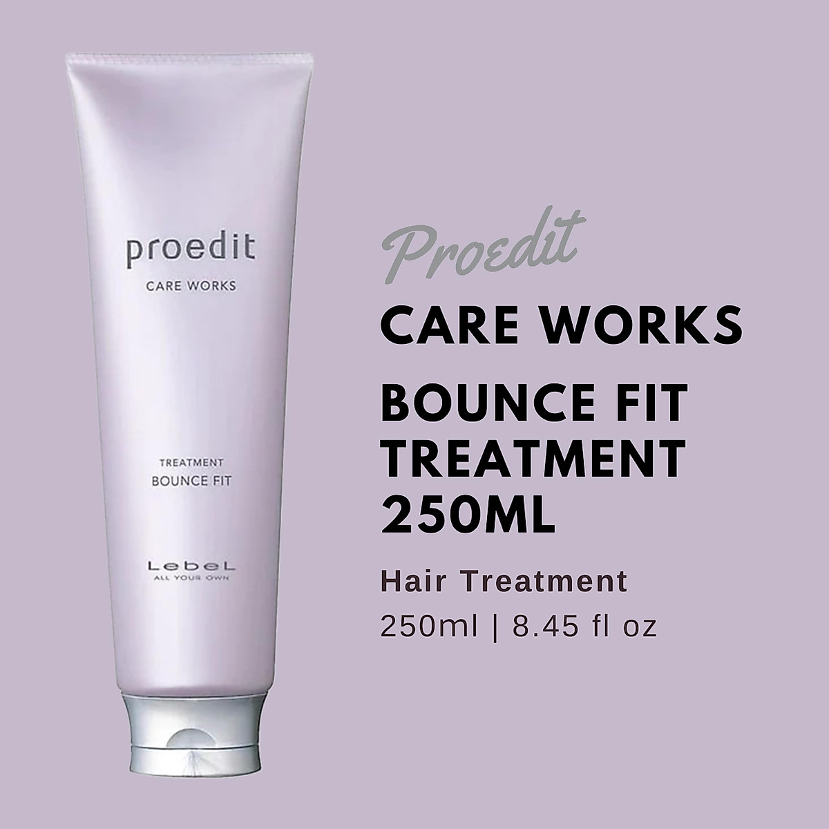 Lebel Proedit Care Works Hair Shampoo 300ml & Hair Ttreatment 250ml Set - Bounce Fit