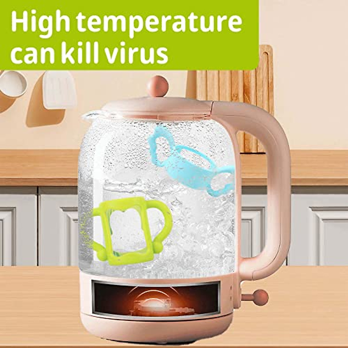 (3-Pack) Bottle Handles for Dr Brown Narrow Baby Bottles, 3 Styles 2 Sizes, Soft Silicone Bottle Holder for Baby Self-Feeding, Teach Baby to Drink Independently,Easy to Grip, BPA Free Soft Silicone