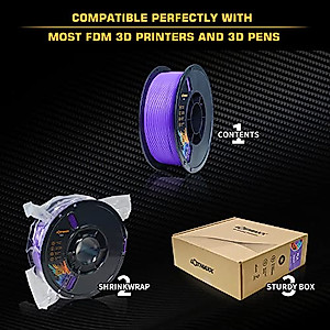 LOTMAXX PLA Filament 1.75mm PLA 3D Printer Filament, 1kg Spool (2.2lbs), Dimensional Accuracy +/- 0.03mm, Fit Most FDM Printer(Yellow)