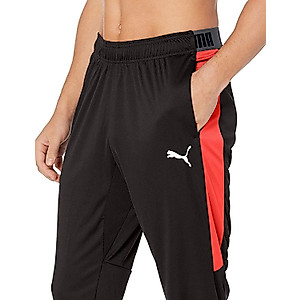 PUMA mens Speed Pants, Black/Red, Large US