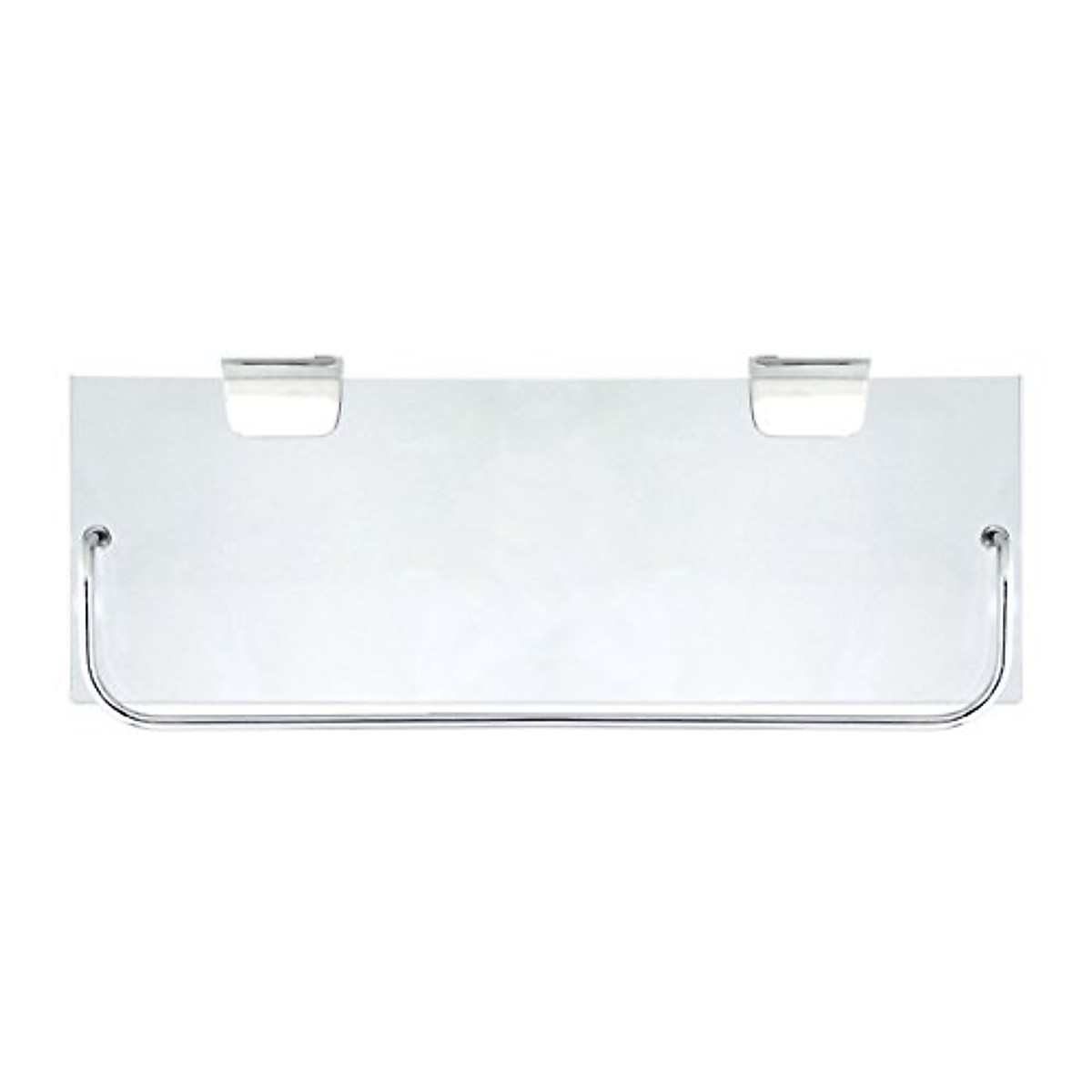 MODONA Glass Wall Shelf with Rail – Polished Chrome – 5 Year Warrantee