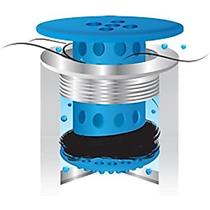 ShowerShroom The Revolutionary 2" Stand-Up Shower Stall Drain Protector Hair Catcher/Strainer, White