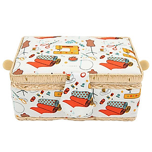 LUKEO Sewing Box Basket Lightweight Design for Office Journey Household