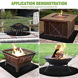 3 Layers Under Grill Mat for Outdoor Grill - 60 x 40 Inches, Large Fireproof Oil-Proof BBQ Grill Pad for Floor Deck Patio Protector, Fire Pit Mat for Indoor Fireplace, Ourdoor Charcoal Gas Grills