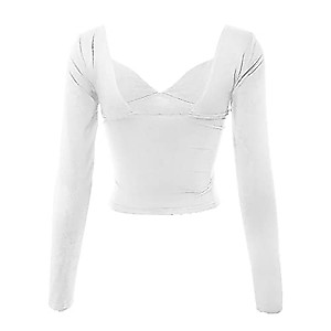 Long Sleeve Tight Shirt Women Athletic Womens Long Sleeve Tops Twist Front Tunic Tops to Wear with Leggings
