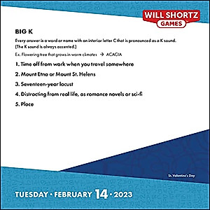 Will Shortz Games: Brain Twisters 2023 Day-to-Day Calendar: Fun Daily Word Teasers