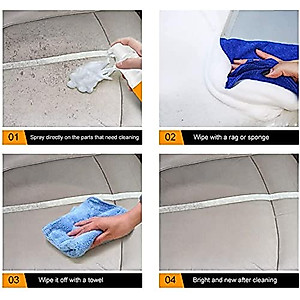 Multipurpose Foam Cleaner Spray, Foam Cleaner for car and House Lemon Flavor, Leather Decontamination, Multi-Functional Foam Cleaner, Cleaning Spray for Car Interior Ceiling Leather Seat (2Pcs(2*100ML))