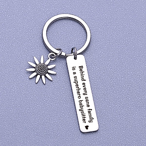 NOTHERS RSZOTW Babysitter Gift Nanny Jewelry Babysitter Appreciation Keychain Daycare Provider Keychain Caretaker Gift Babysitter Jewelry Babysitter Thank You Gift Babysitter Keychain