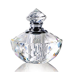 H&D Crystal Glass Art Deco Vintage Style Perfume Bottles Empty Glass Refillable 2ML