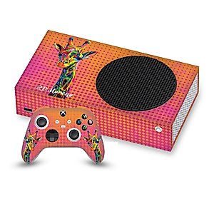 Head Case Designs Officially Licensed P.D. Moreno Giraffe Animals II Vinyl Sticker Gaming Skin Decal Cover Compatible With Xbox Series S Console and Controller Bundle