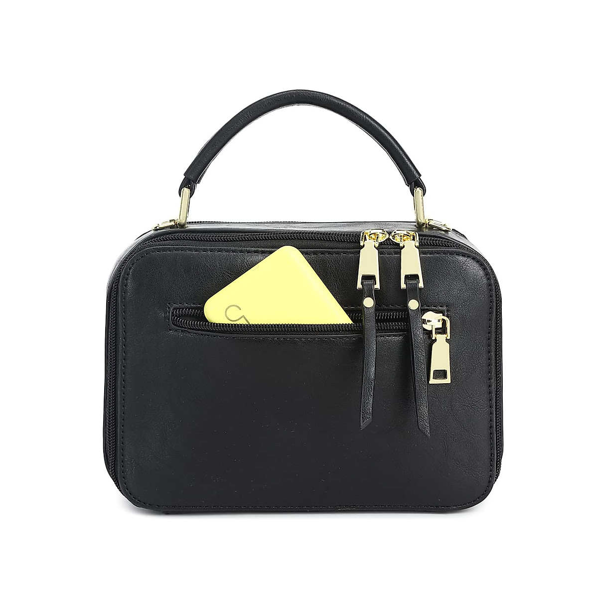 Crossbody Bags for Women, Trendy Design Satchels Shoulder Bag Handbags Tote Bag Double Zip Top-Handle Bags Camera Bag Purse (black)