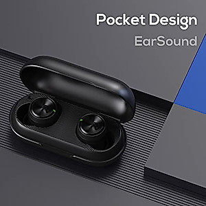 PALOVUE Wireless Earbuds, in-Ear Earphones with Bluetooth 5.3, Built-in Mic Headphones, Deep Bass Stereo, with Lightweight Compact Charging Case for Sport/Work Compatible with iPhone and Android