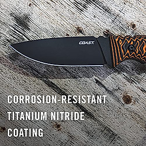 Coast F401 1919 Reserve Limited Edition Fixed Blade Knife, 4” Blade Black