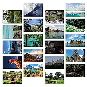Dear Mapper Guatemala Natural Landscape Postcards Pack 20pc/Set Postcards From Around The World Greeting Cards for Business World Travel Postcard for Mailing Decor Gift
