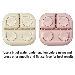 PandaEar Suction Plates for Baby, 2 Pack Silicone Plates for Baby Toddlers Infant Kids, Divided Toddler Suction Plate Baby Dish Set, Non-Slip, Non-Toxic, BPA Free Silicone