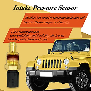 Zufoty Engine Coolant Temperature Sensor, Radiator Coolant Fan Switch, Water Temperature Sensor Compatible with Chrysler, Grand Cherokee, J-eep Wrangler, Durango, Replace OE# 5149077AB