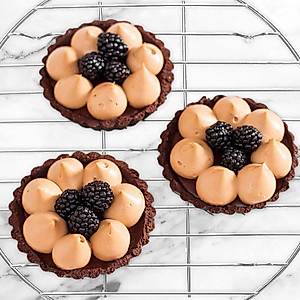 5 Pieces Round Cooling Rack Circular Wire Rack 12/10 / 9/7 / 6 Stainless Steel Round Baking and Cooling Steaming Cake Rack