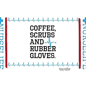 Tervis Nurse Life - Coffee, Scrubs and Rubber Gloves Triple Walled Insulated Tumbler Cup Keeps Drinks Cold & Hot, 20oz, Stainless Steel