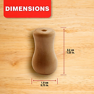 Amazing Drapery Hardware 12 Natural Stained Wood Cord Tassels in Vase Shape for Wood Blind and Roman Shade Pull Cords - Rustic Window Treatment Accessories