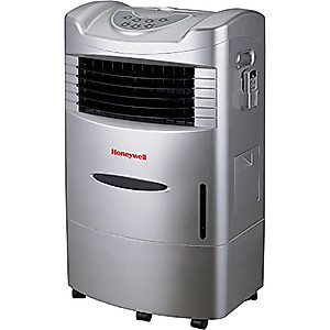 Honeywell CL201AE 470 CFM Indoor Evaporative Air Cooler (Swamp Cooler) with Remote Control in Silver