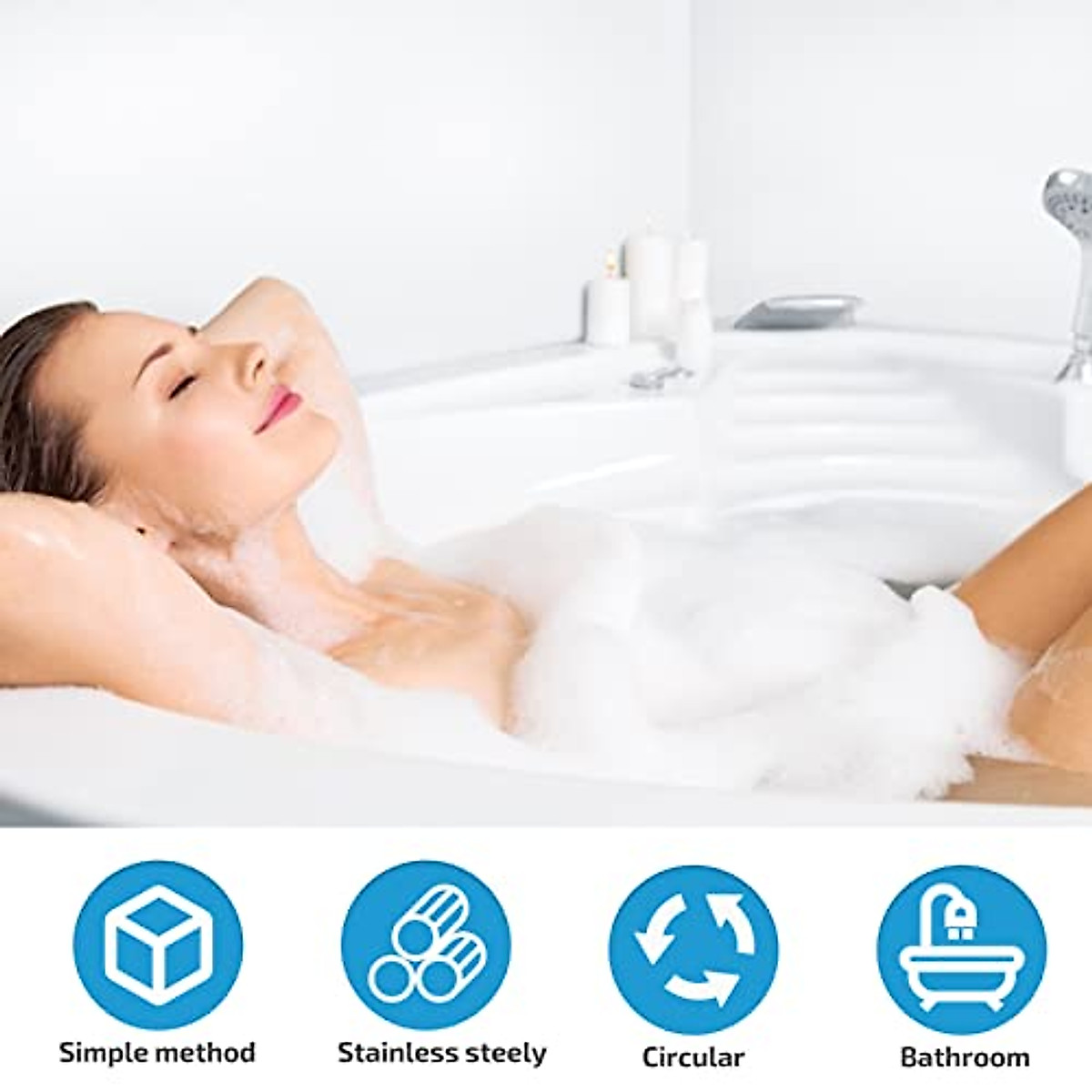 Cabilock Table and Shower Fits Most Extendable Bath Bathtub Tubs European Tray Removable Sundries Golden Phone Accessories Sponge Bathroom Counter Bathing Toys Glass Proof Spa Shelf, with