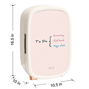 IKER 12L Mini Fridge for Skincare, Makeup - Portable Makeup Fridge for Bedroom, Office